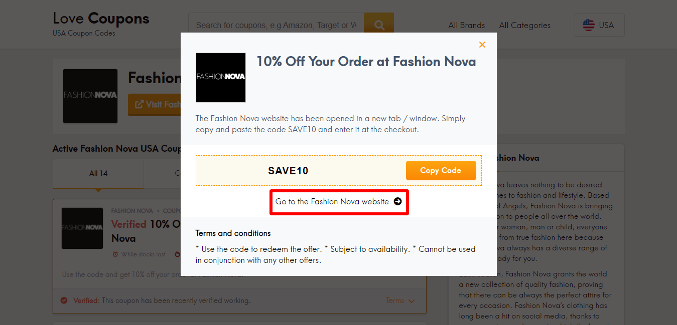 Fashion discounts